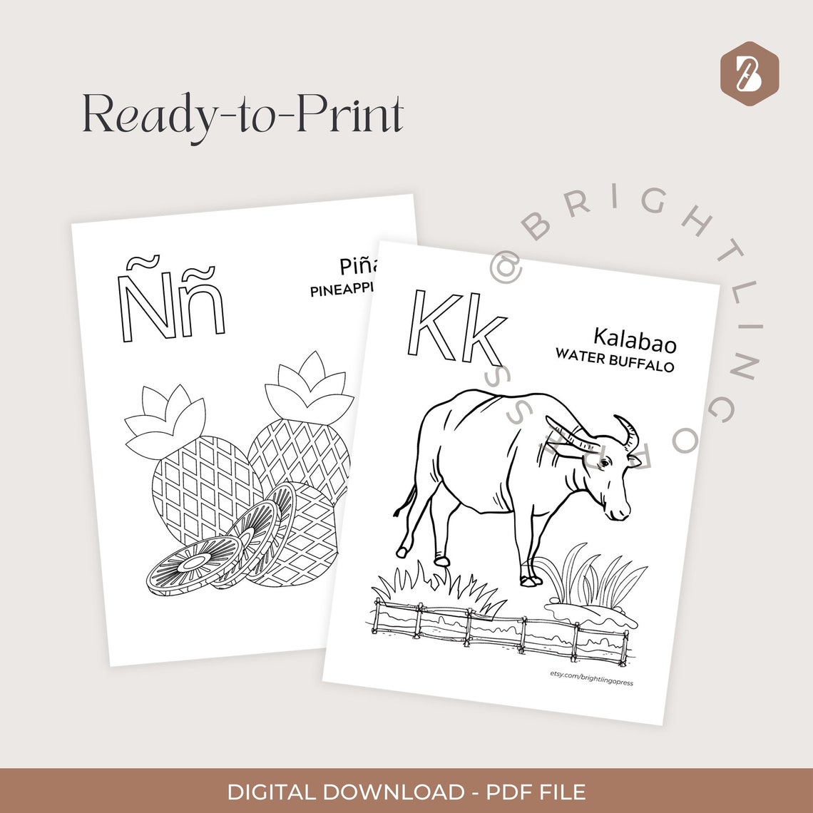 Filipino Alphabet Coloring Pages 28 Pages Filipino Coloring Pages Prek ...