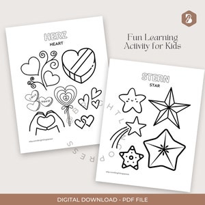 German Coloring Bundle (185+ Pages) German English Coloring Pages ...