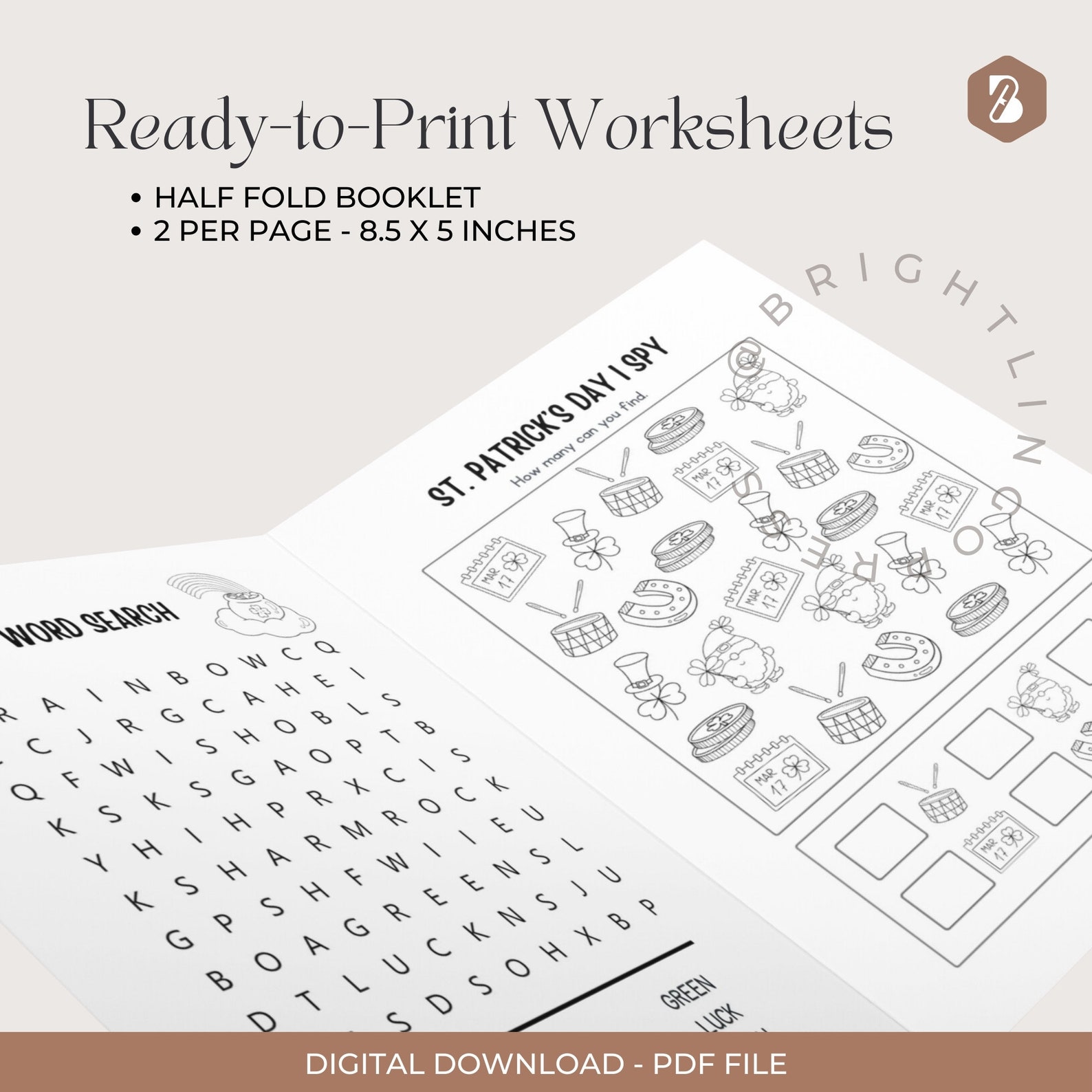 St. Patrick's Day Kid's Activities 20 Worksheets St. Paddy's Day ...