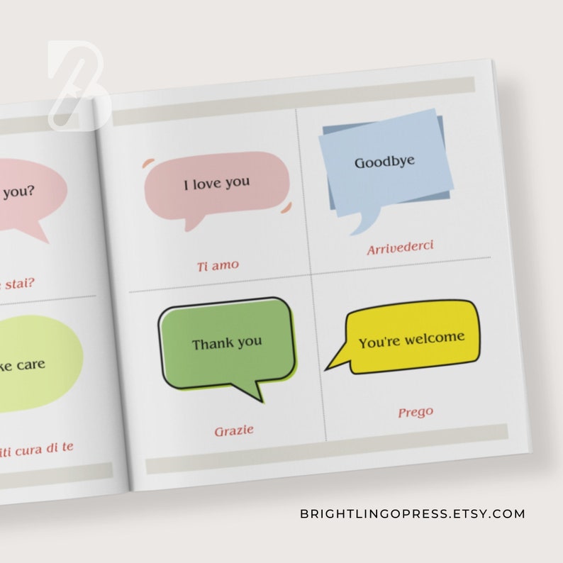 My First Italian Book 150 Words Italian English Book for Bilingual Kids ...