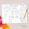 Printable Jollibee Birthday Coloring Placemat Personalized Jollibee ...