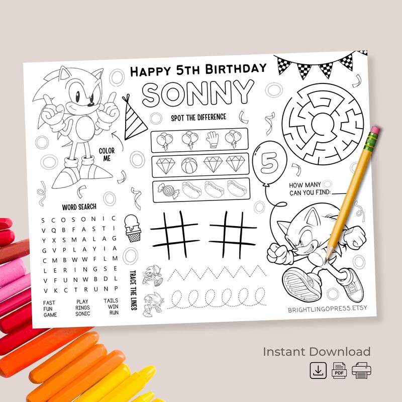 Sonic Birthday - Etsy