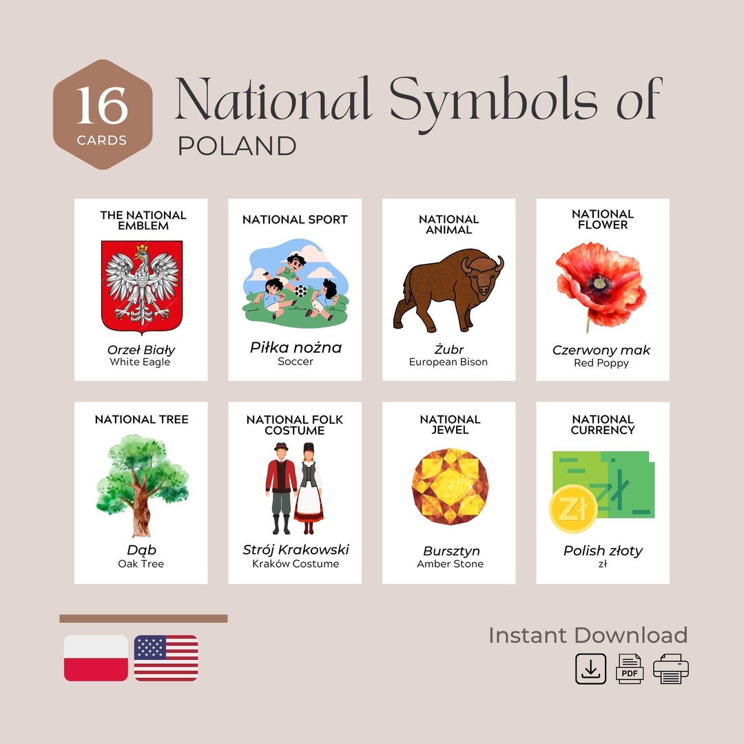 National Symbols of Poland (16 Cards) Flashcards | Montessori ...