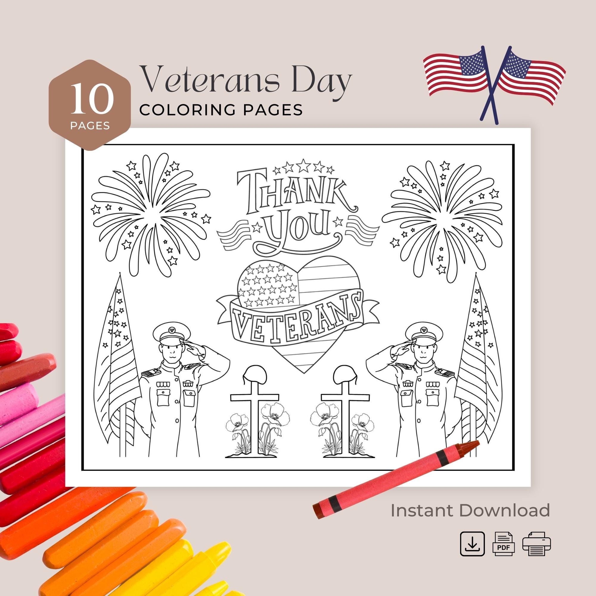 Veterans Day Coloring Pages For Kindergarten Free Printable Veterans
