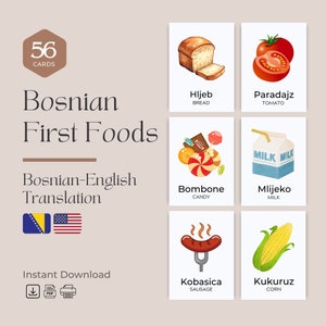 Bosnian First Foods 56 Cards Flashcards Bosnian First Foods With ...