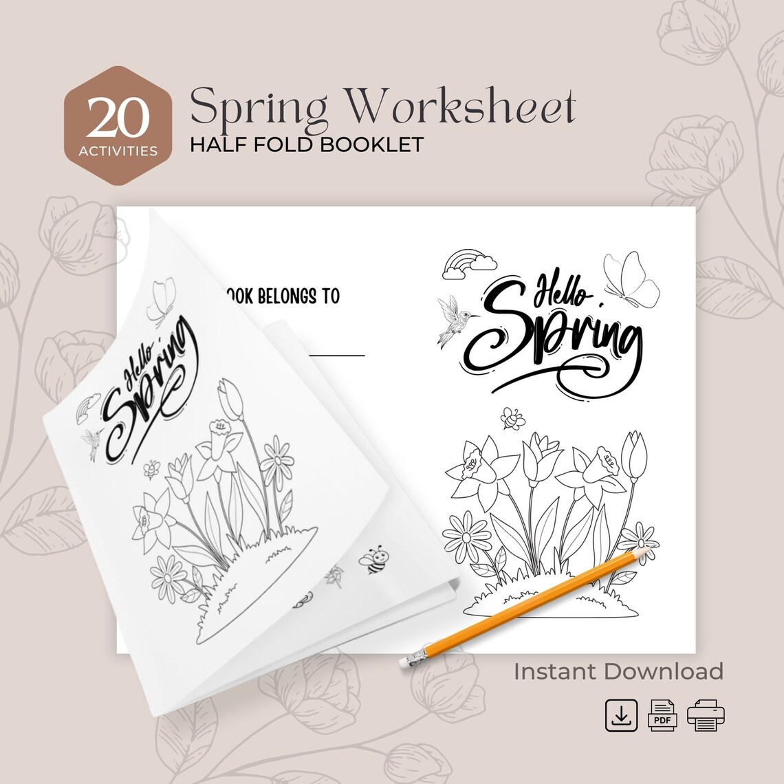 Spring Kids Activities 20 Worksheets Spring Season Activity Booklet ...