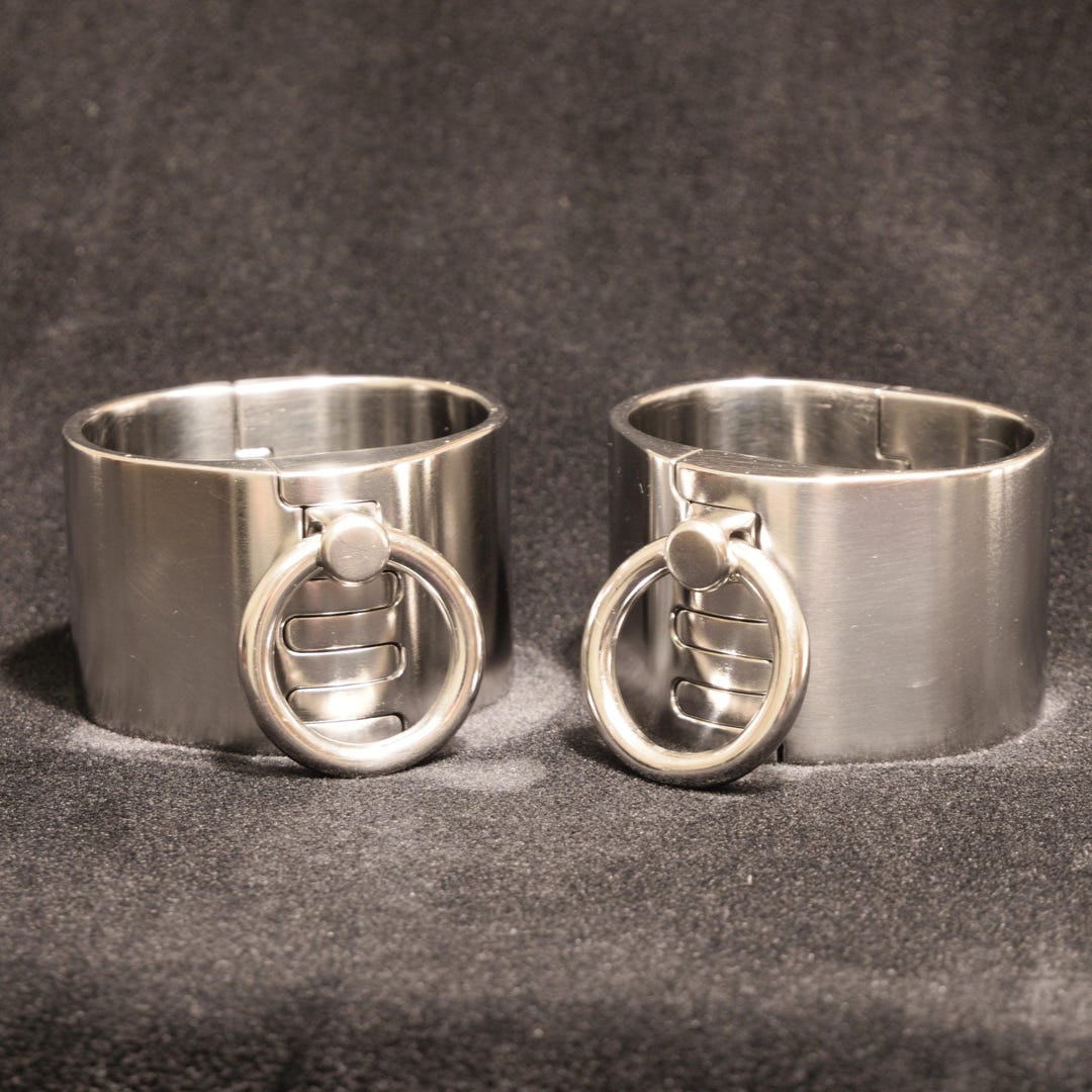 Stainless Steel Wrist Cuffs - Custom Size - Etsy