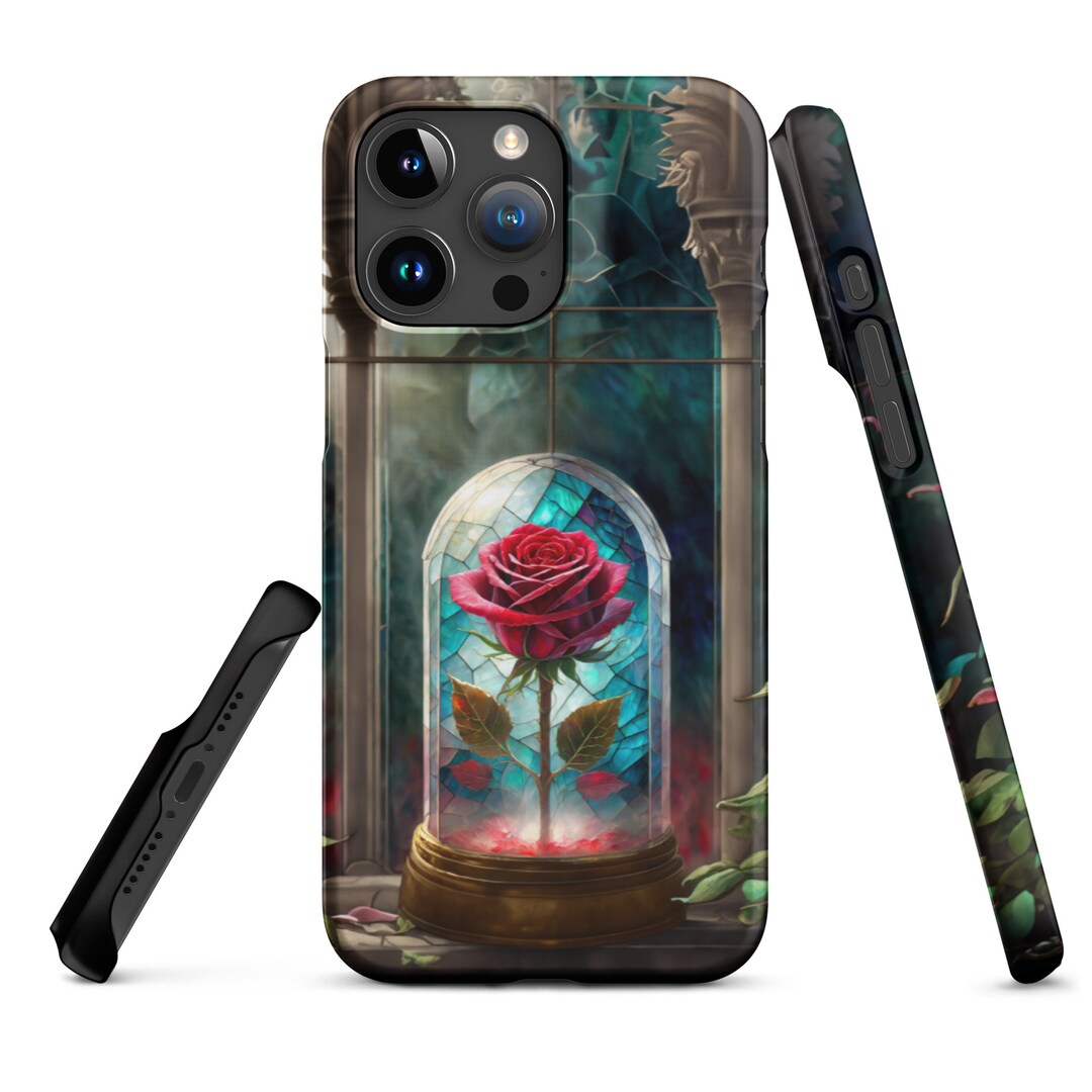 The Beauty Inside the Beast Iphone® Case Red Rose Inside a Glass Dome ...