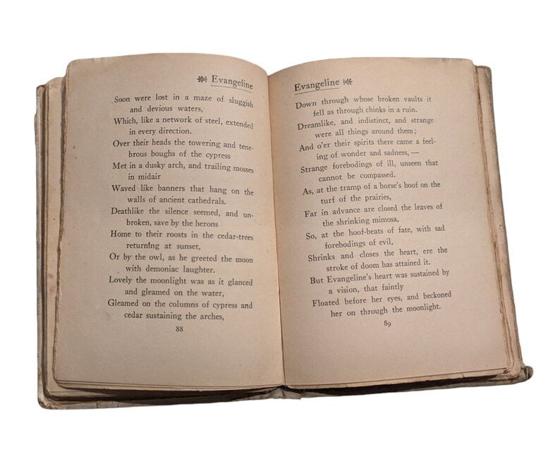 Rare Vintage Antique Book Evangeline Longfellow - Etsy