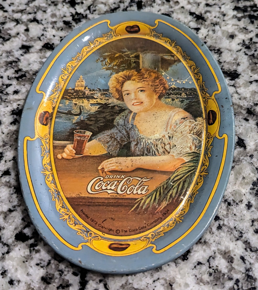 Coca Cola Tip Tray Reproduced 1973 Collectible 6 X 4 1/2 1904 Coke Art ...