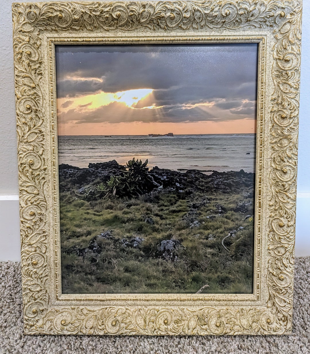 VTG Frame 17x14 Fine Wood Frame of Okinawa Rocky Beach Unedited Photo ...