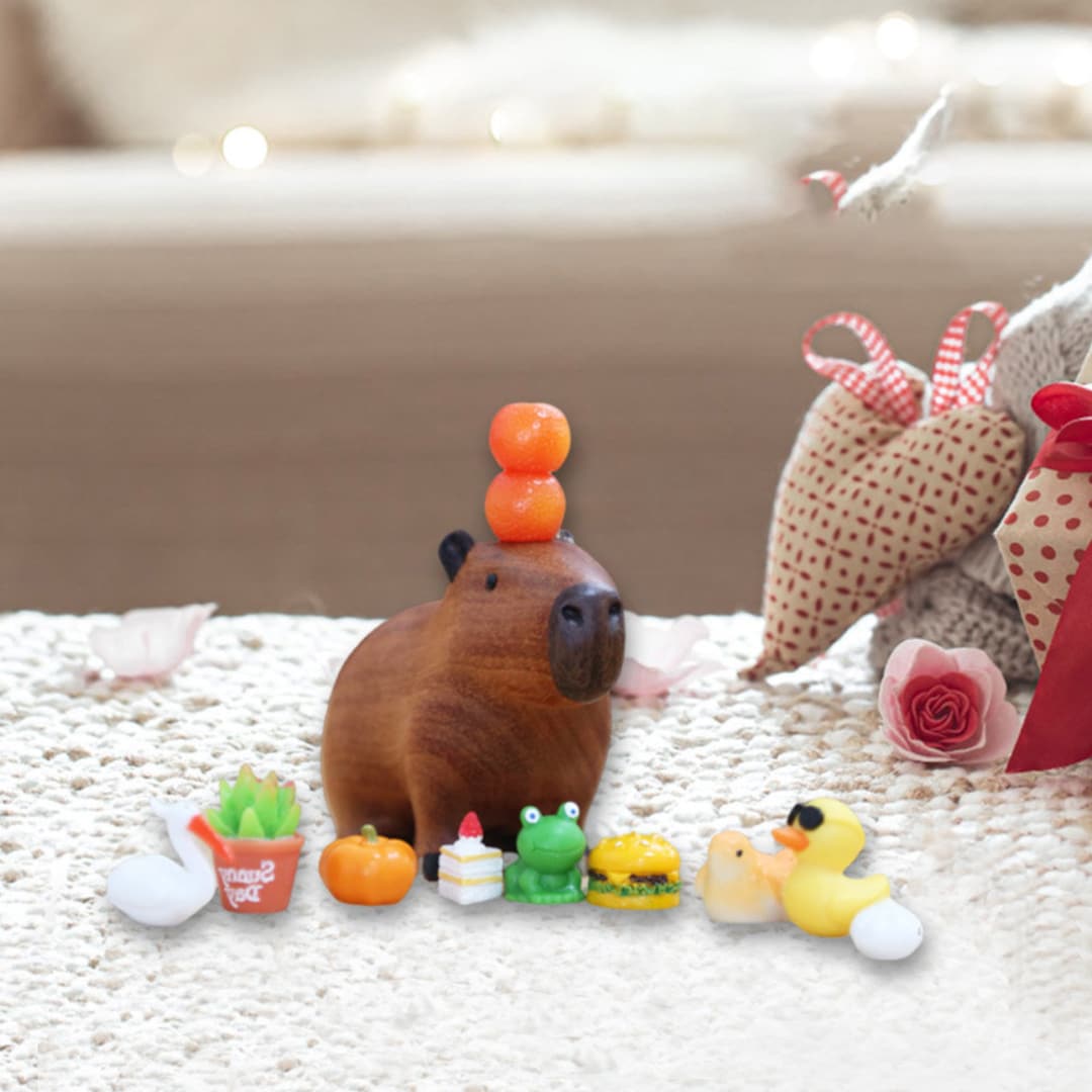 Realistic Capybara Figurine, Capybara Toywooden Capybarabirthday ...