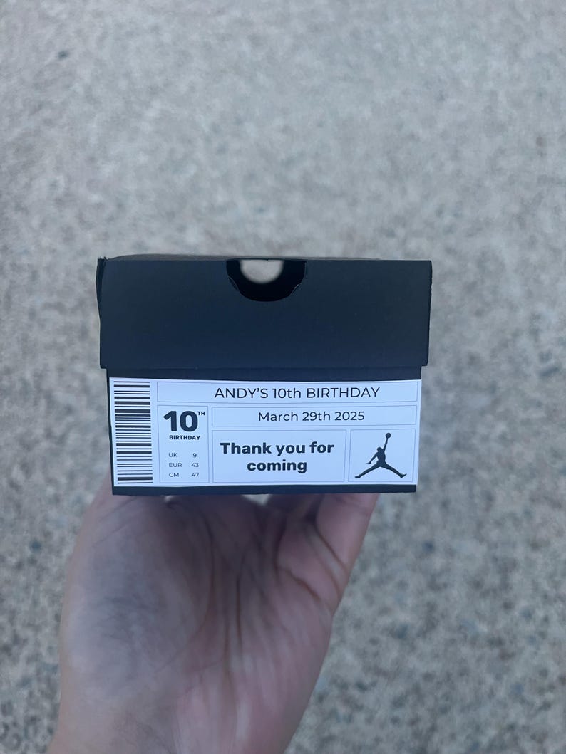 Jordan/nike Sneaker Party Favor Boxes - Etsy