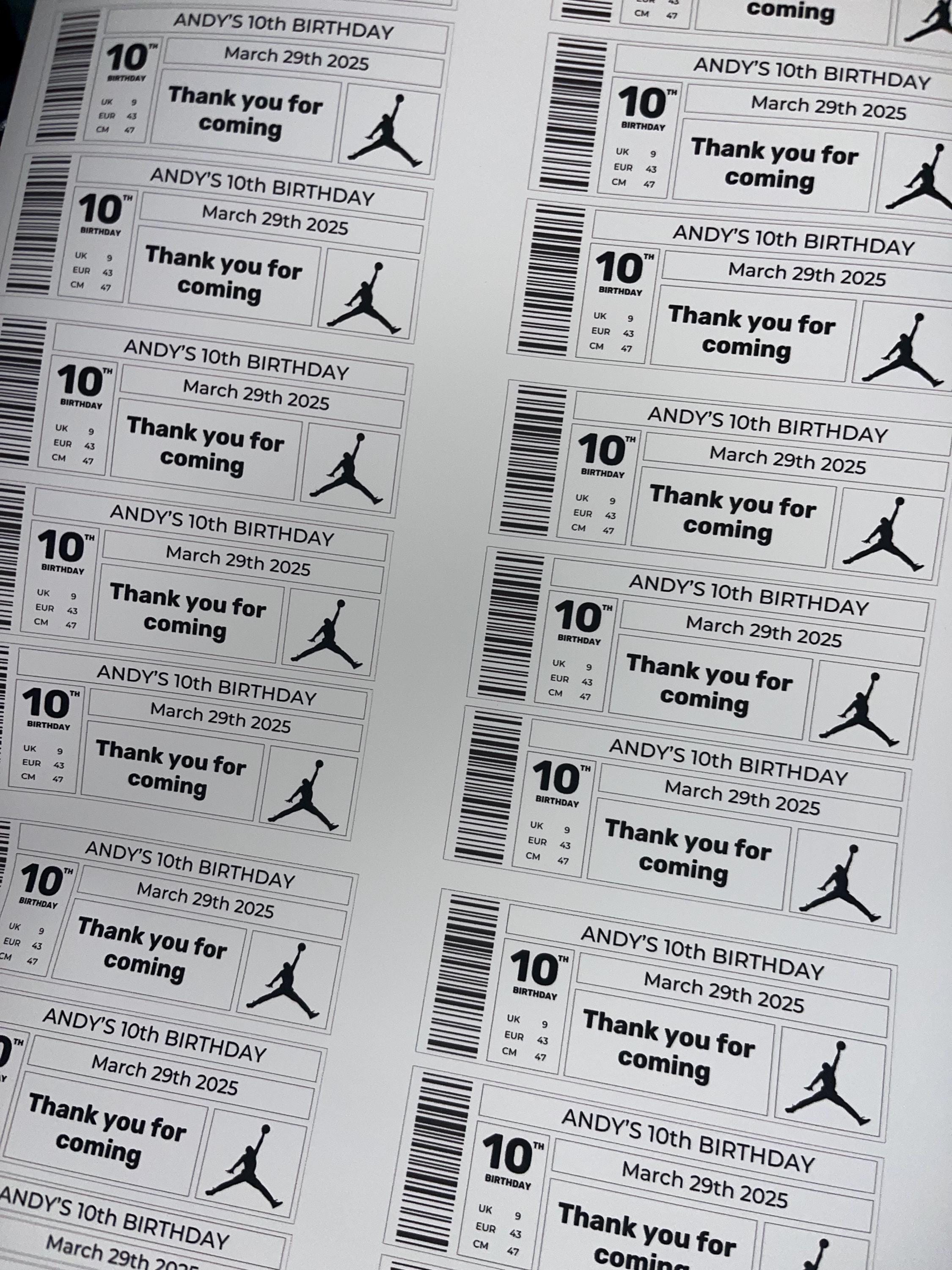 Jordan/nike Sneaker Party Favor Boxes - Etsy
