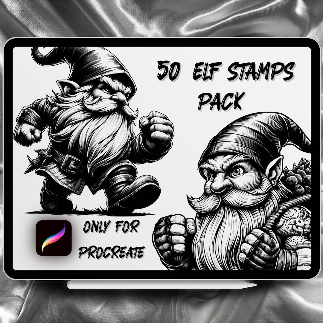 Elf Tattoo Designs 50 Stamps Pack | INSTANT DOWNLOAD | Elf Brushes ...