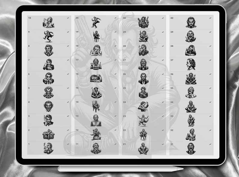 Unique Joker Tattoo Designs Bundle | 40 Stamps | Instant Digital ...