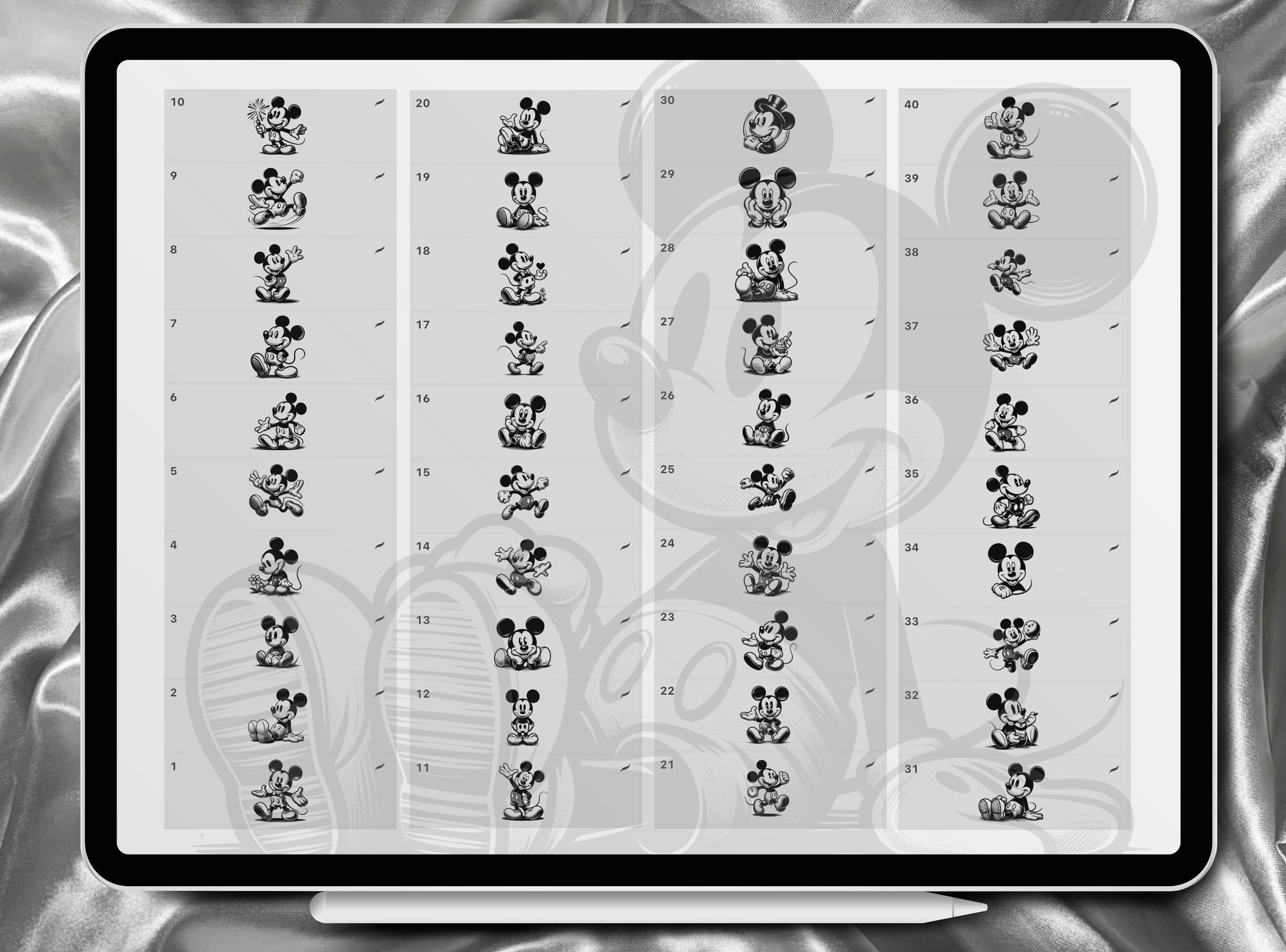 Mickey Tattoo Designs 40 Stamps Pack | INSTANT DOWNLOAD | Mickey Stamps ...
