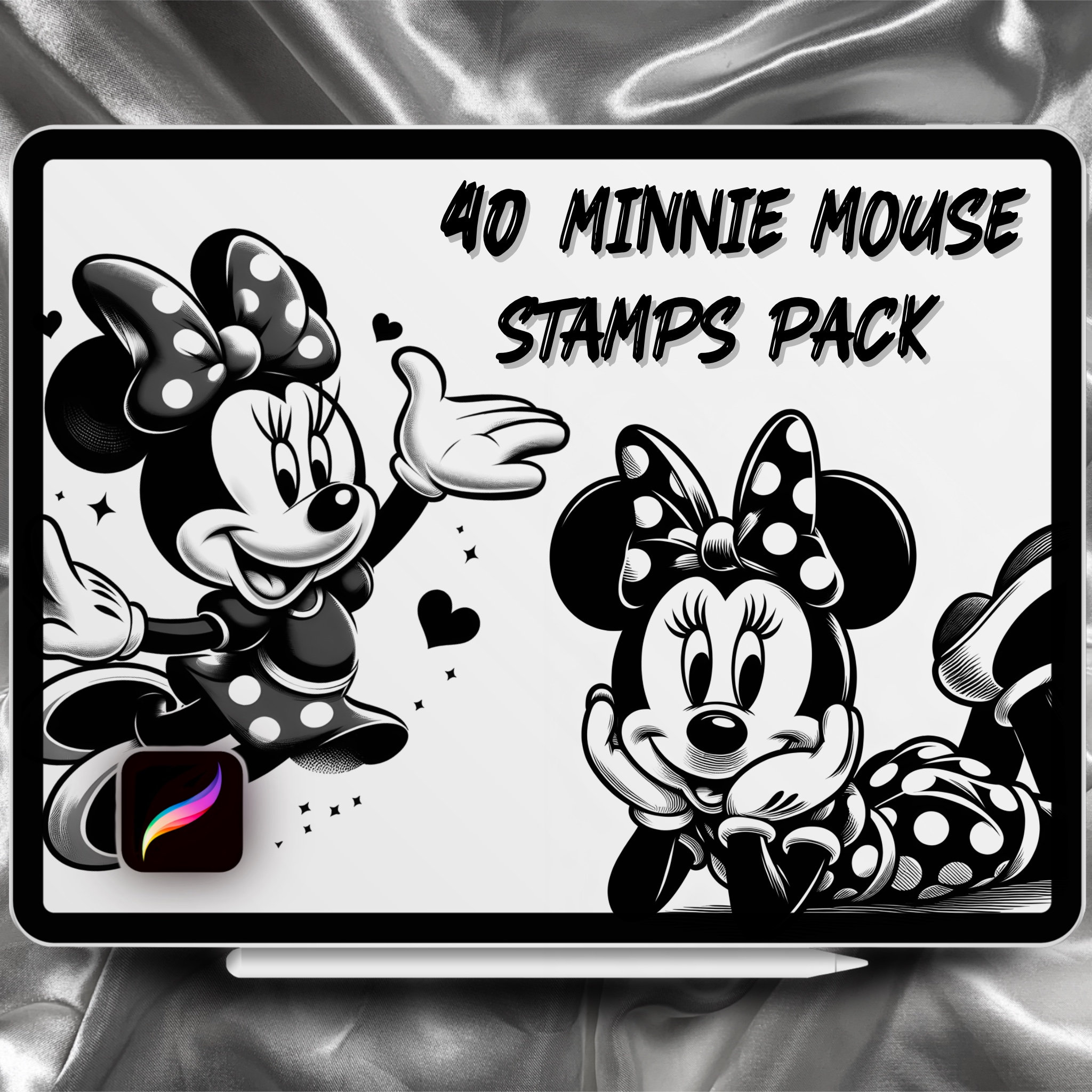 Minnie Tattoo Designs 40 Stamps Pack | INSTANT DOWNLOAD | Minnie Stamps ...