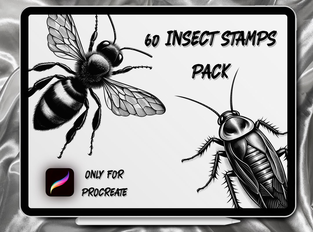 Insects, 60 Stamps for Procreate, Insect Brushes, Insect Stamps ...