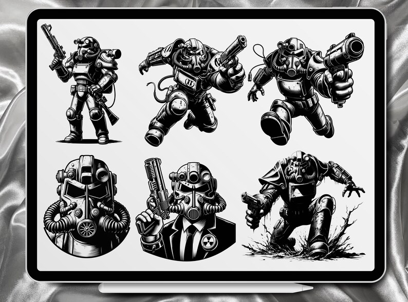 Fallout Tattoo Designs 30 Stamps Pack | INSTANT DOWNLOAD | Fallout ...