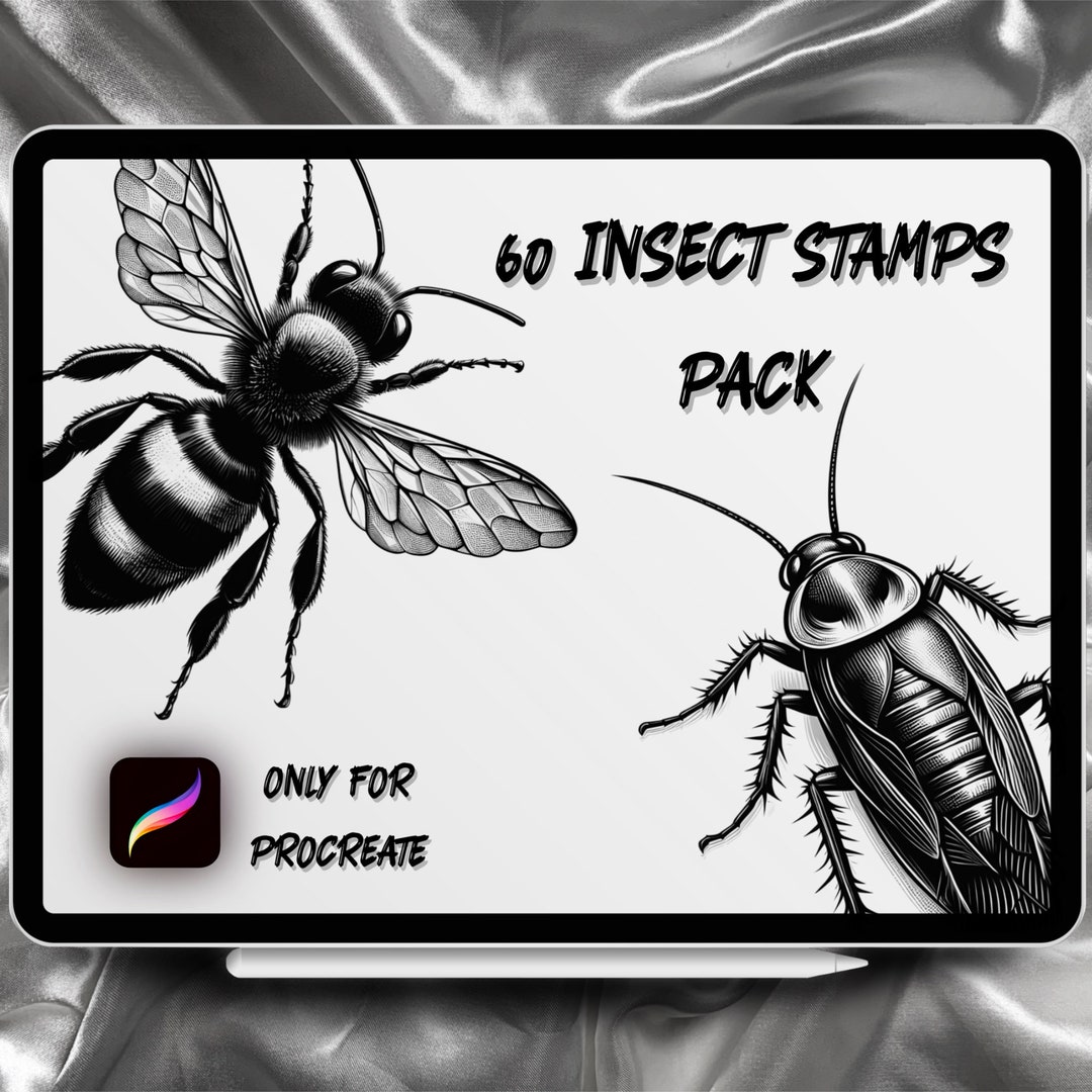 Insects Tattoo Designs 60 Stamps Pack | INSTANT DOWNLOAD | Insect ...