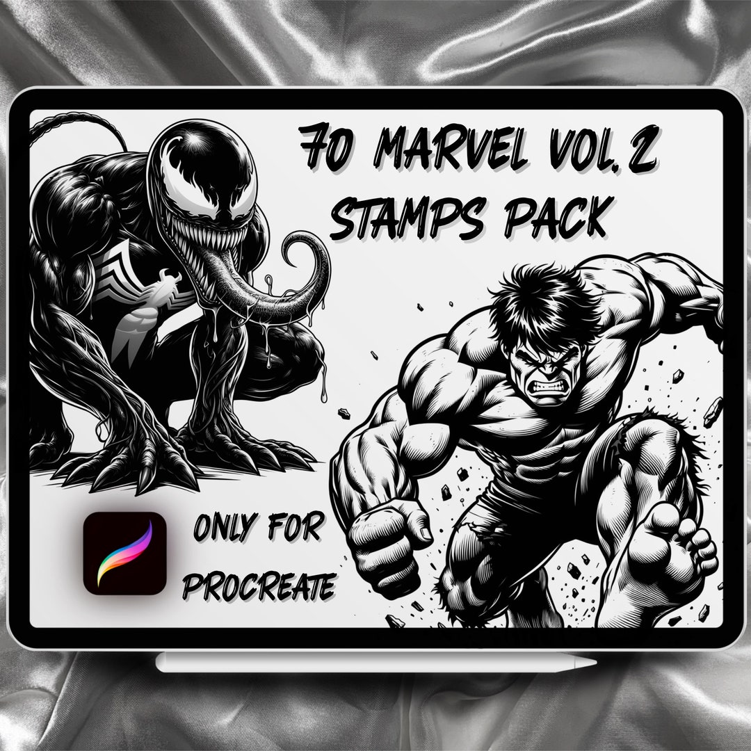 Marvel Tattoo Designs 70 Stamps Pack Vol.2 | INSTANT DOWNLOAD | Marvel ...