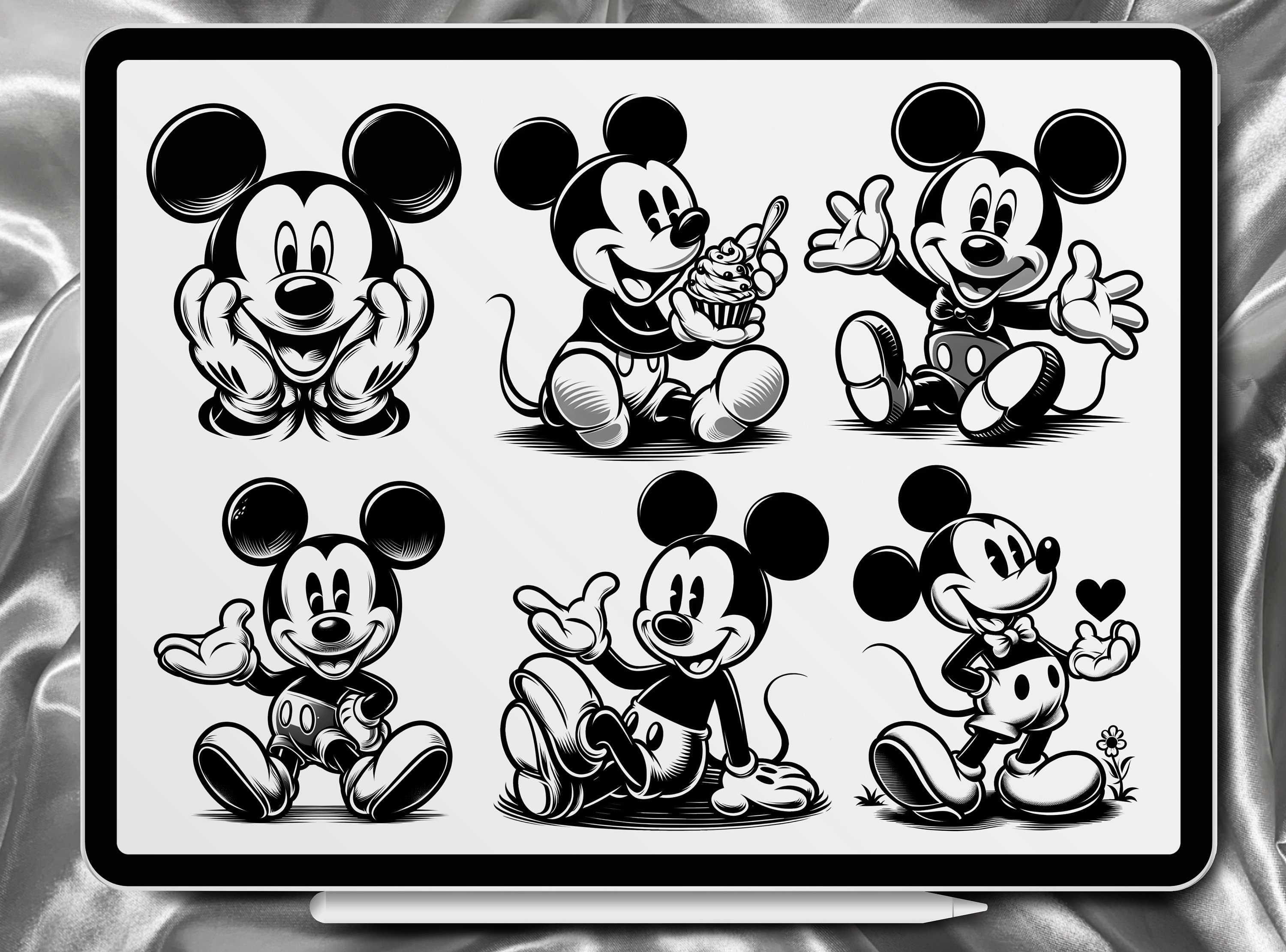 Mickey Tattoo Designs 40 Stamps Pack | INSTANT DOWNLOAD | Mickey Stamps ...