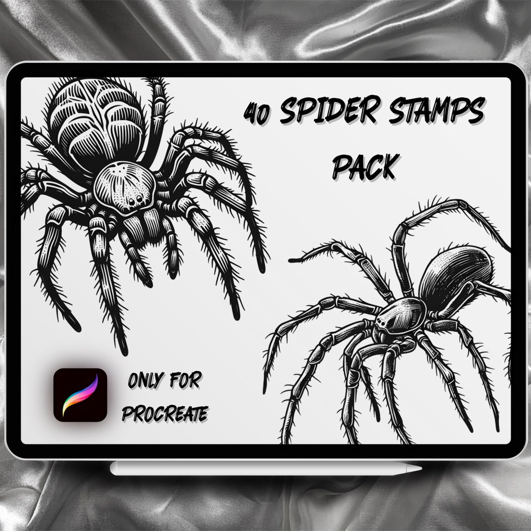 Spider Tattoo Designs 40 Stamps Pack | INSTANT DOWNLOAD | Spider ...