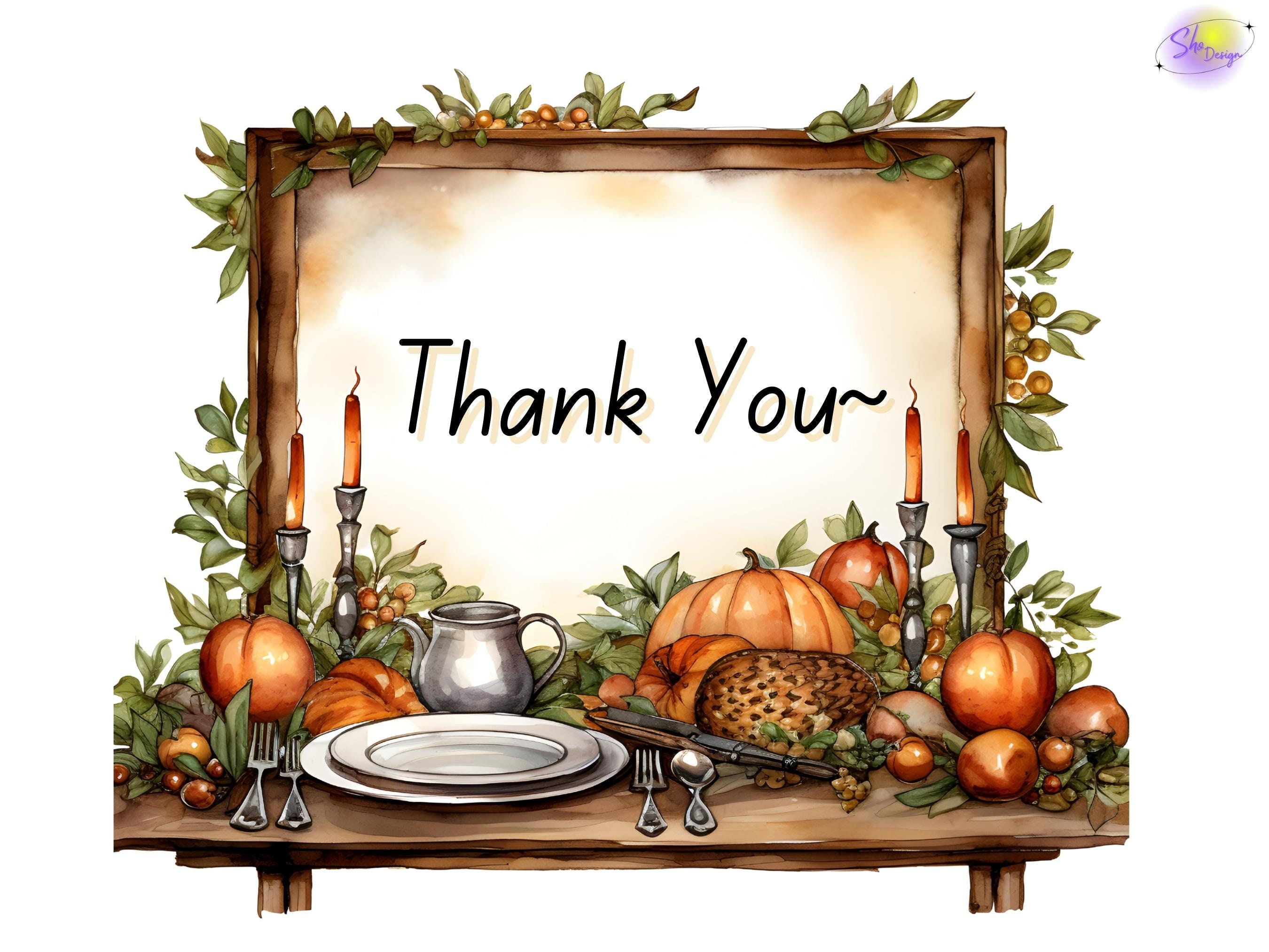 Thanksgiving Frames, Autumn Frames Watercolor Clipart, Fall Flowers ...