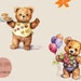 Watercolor Teddy Bear Clipart, Baby Bear Png, Brown Bear Png ...