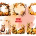 Thanksgiving Frames, Autumn Frames Watercolor Clipart, Fall Flowers ...