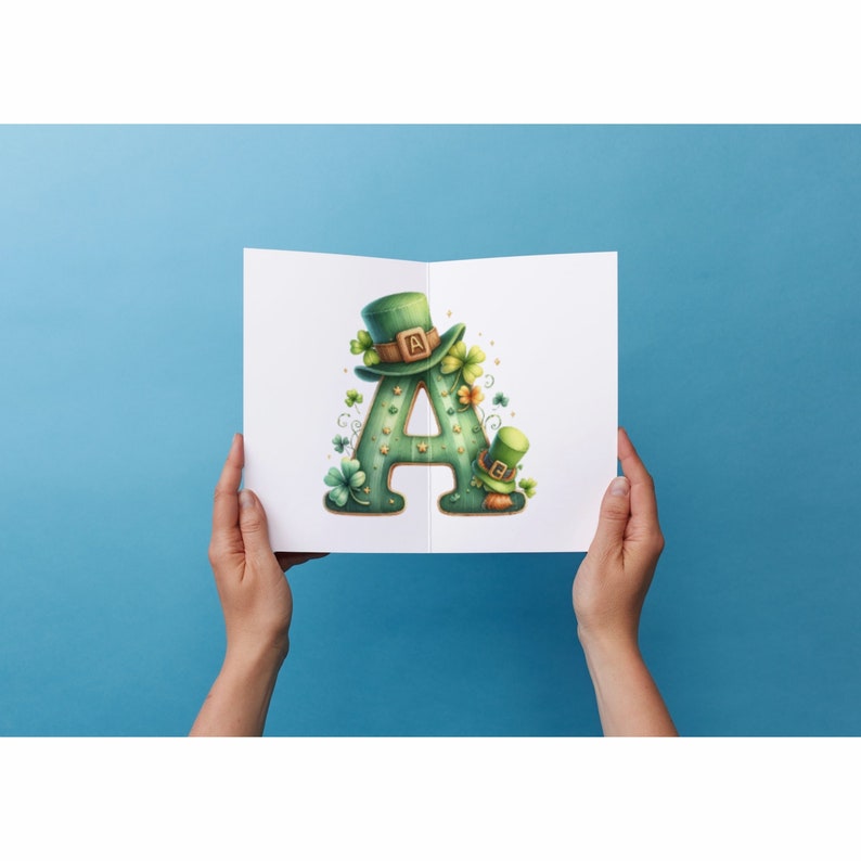 St Patrick Alphabet Clipart PNG Sublimation, Leprechaun Letters Clipart ...