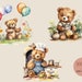 Watercolor Teddy Bear Clipart, Baby Bear Png, Brown Bear Png ...