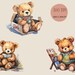 Watercolor Teddy Bear Clipart, Baby Bear Png, Brown Bear Png ...