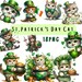 St Patrick Alphabet Clipart PNG Sublimation, Leprechaun Letters Clipart ...