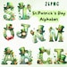 St Patrick Alphabet Clipart PNG Sublimation, Leprechaun Letters Clipart ...