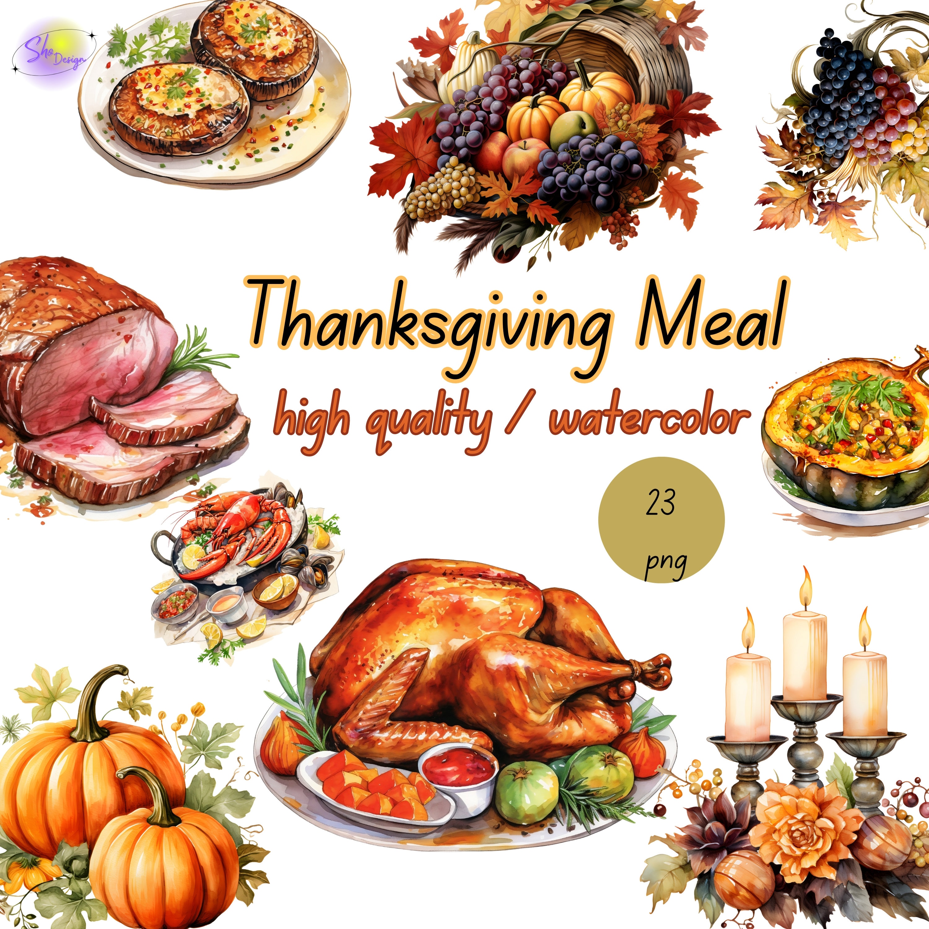 Thanksgiving Turkey Feast Clipart