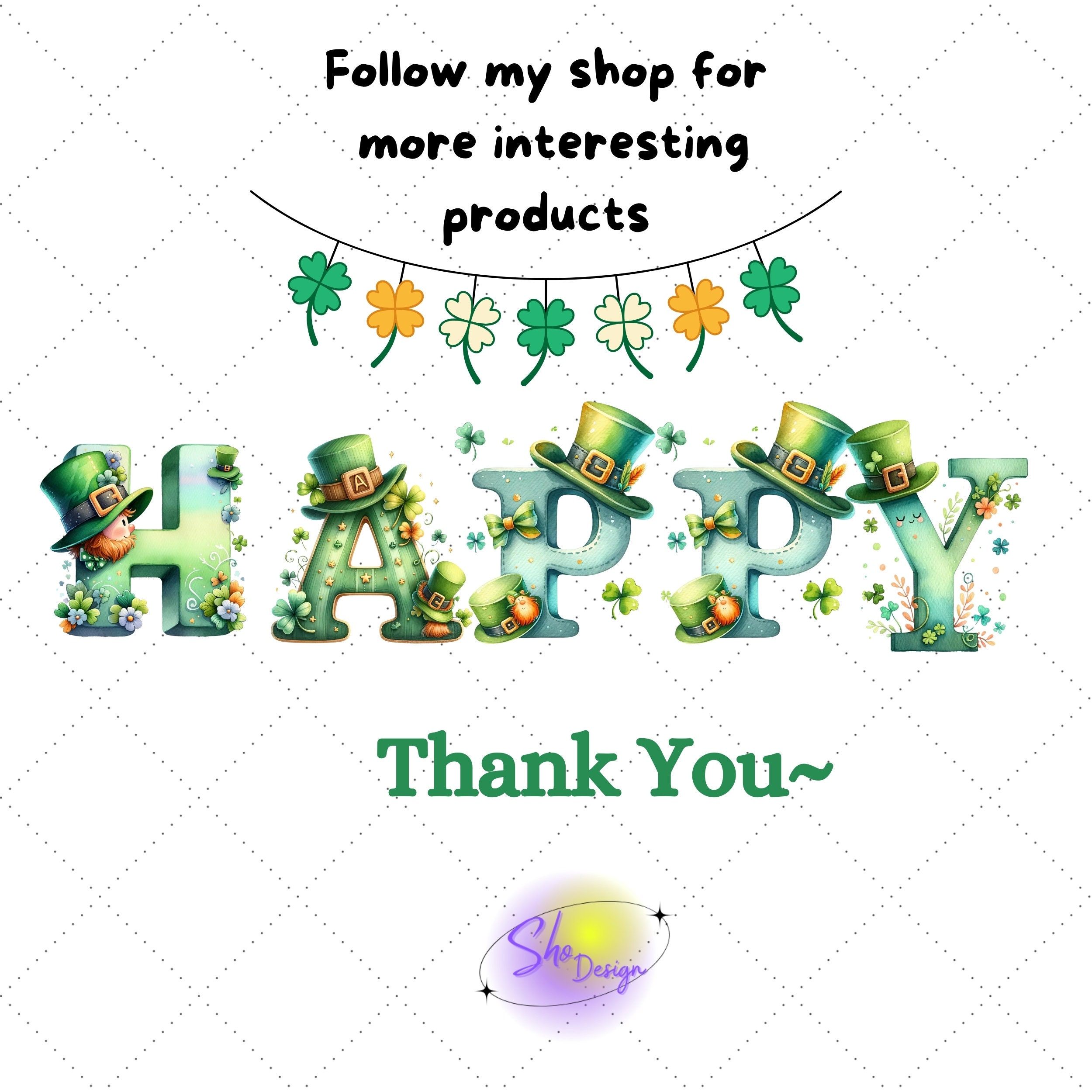 St Patrick Alphabet Clipart PNG Sublimation, Leprechaun Letters Clipart ...