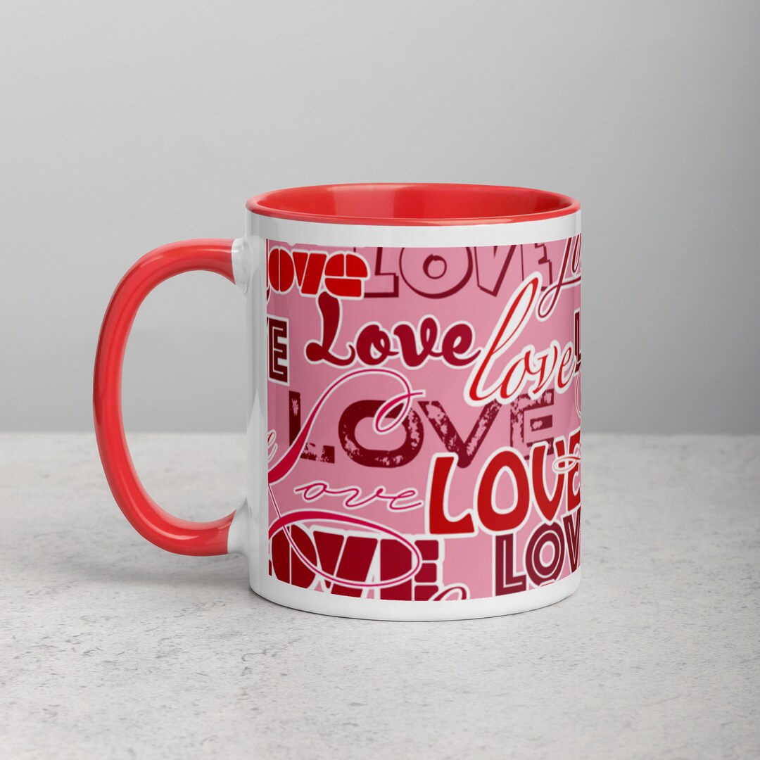 Love Mug With Color Inside Etsy