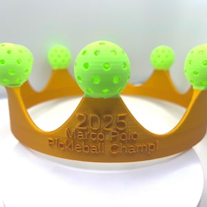 Customizable Pickleball Crown – Wearable Trophy | Funny Pickleball Gift ...