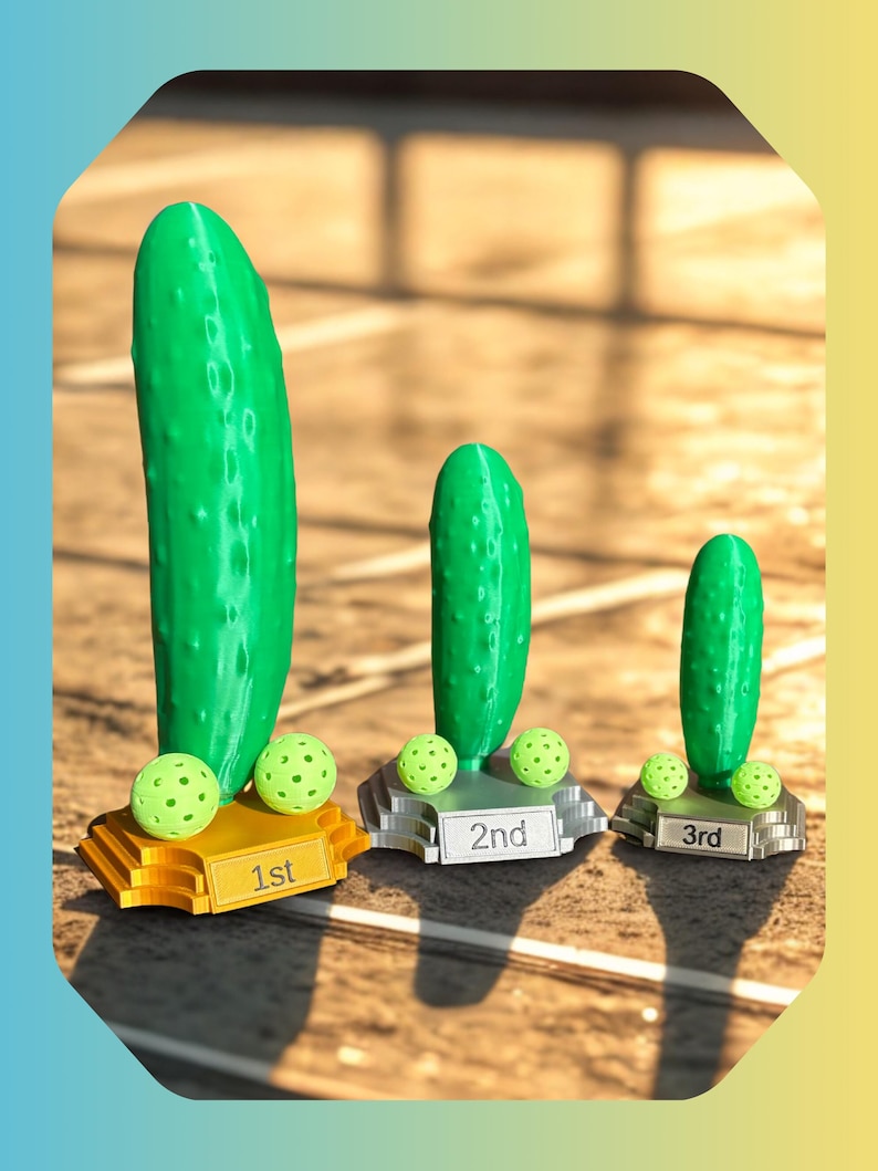 Pickleball Trophy – Funny Pickle Award for 1st, 2nd, or 3rd Place ...