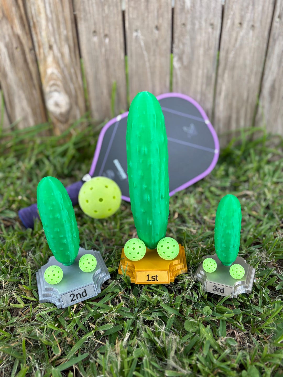 Pickleball Trophy – Funny Pickle Award for 1st, 2nd, or 3rd Place ...