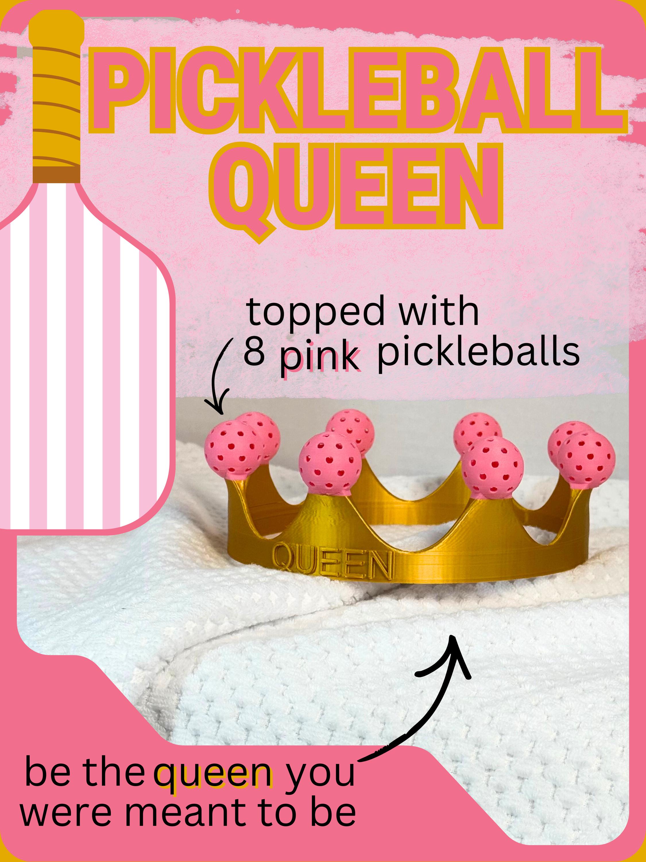 QUEEN Pink Pickleball Crown | Pickleball Trophy | for Women's League ...