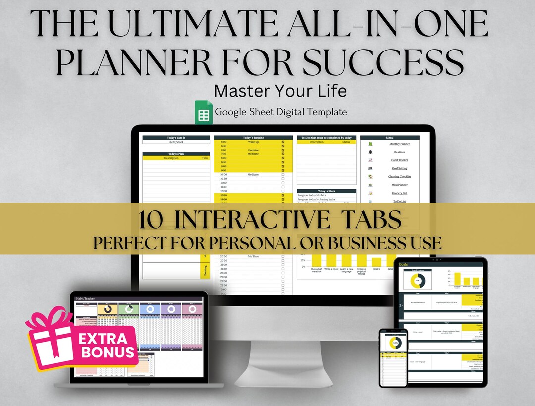 The Ultimate All-in-one Planner for Success - Etsy