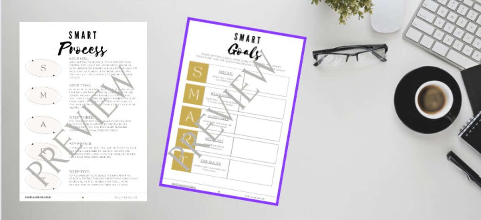 Smart Goals Template | Clear Goals | Smarter Objectives - Etsy