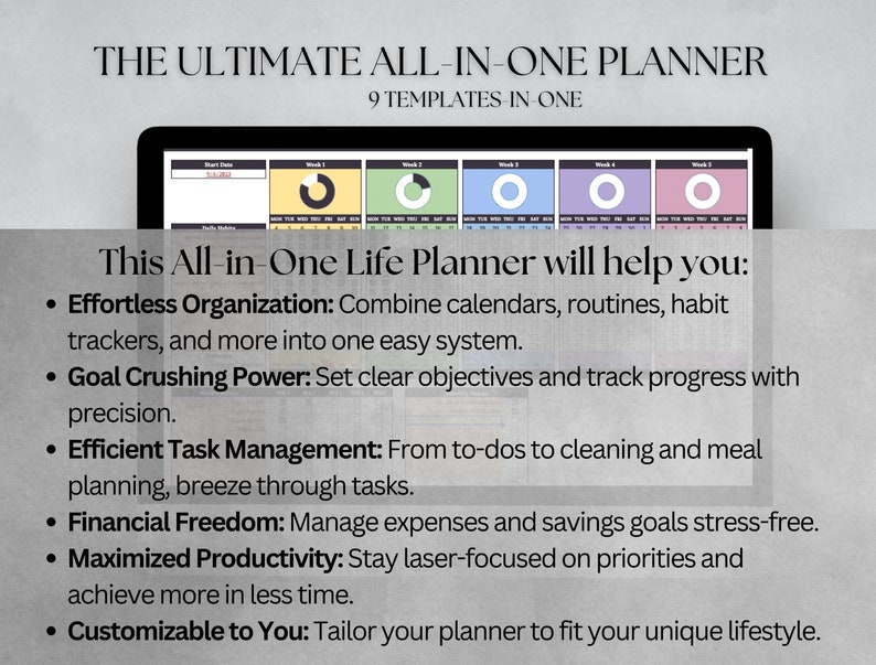 The Ultimate All-in-one Planner for Success - Etsy