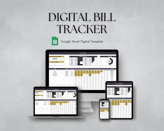 Digital Bill Tracker - Etsy