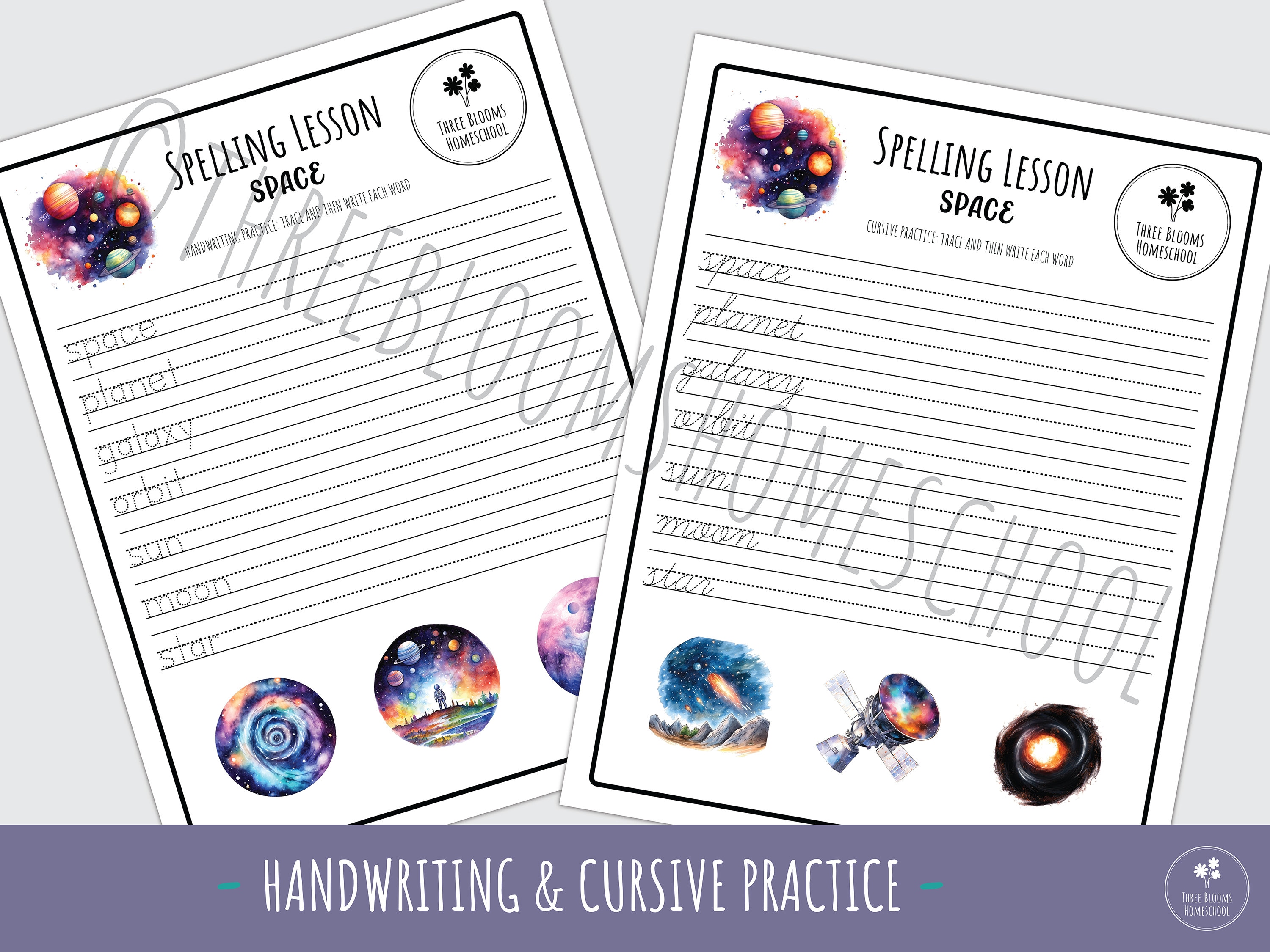 Space Themed Printable Homeschool Spelling Unit | Printable Homeschool ...