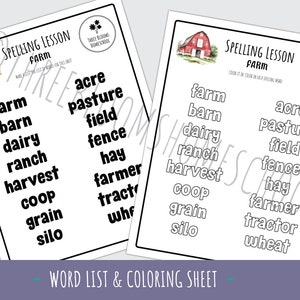 Farm Themed Printable Homeschool Spelling Unit | Printable Homeschool ...