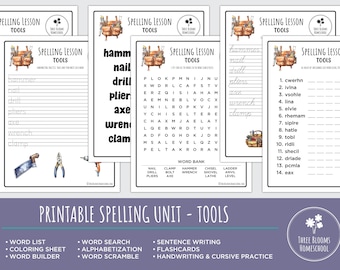 Space Themed Printable Homeschool Spelling Unit Printable Homeschool ...